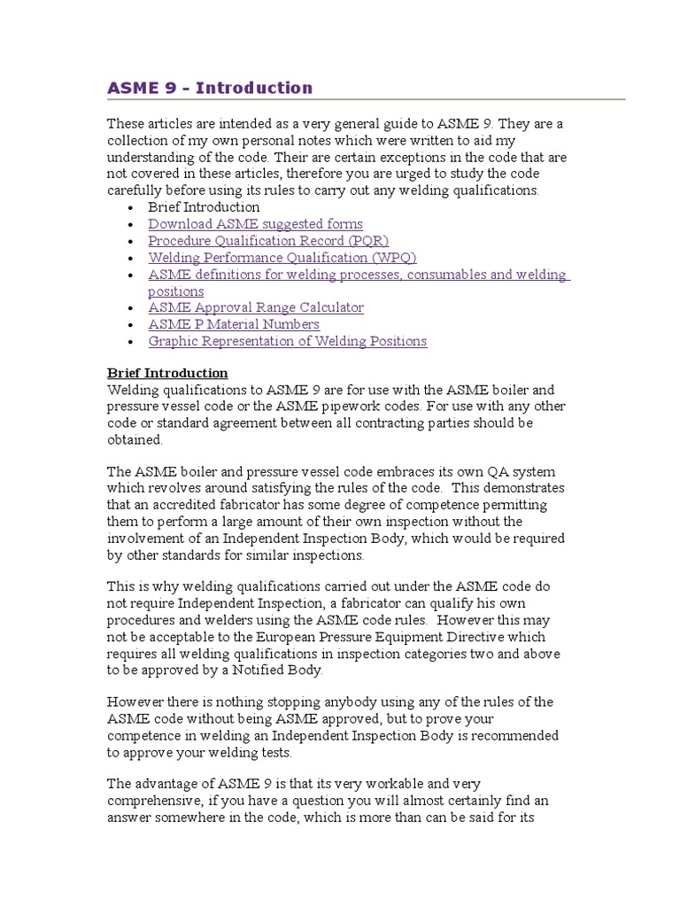 Asme 9 | PDF | Welding | Construction