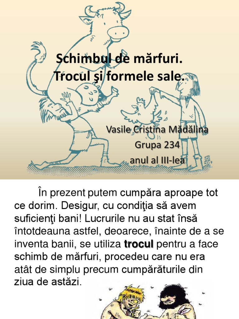 Schimbul de Marfuri | PDF