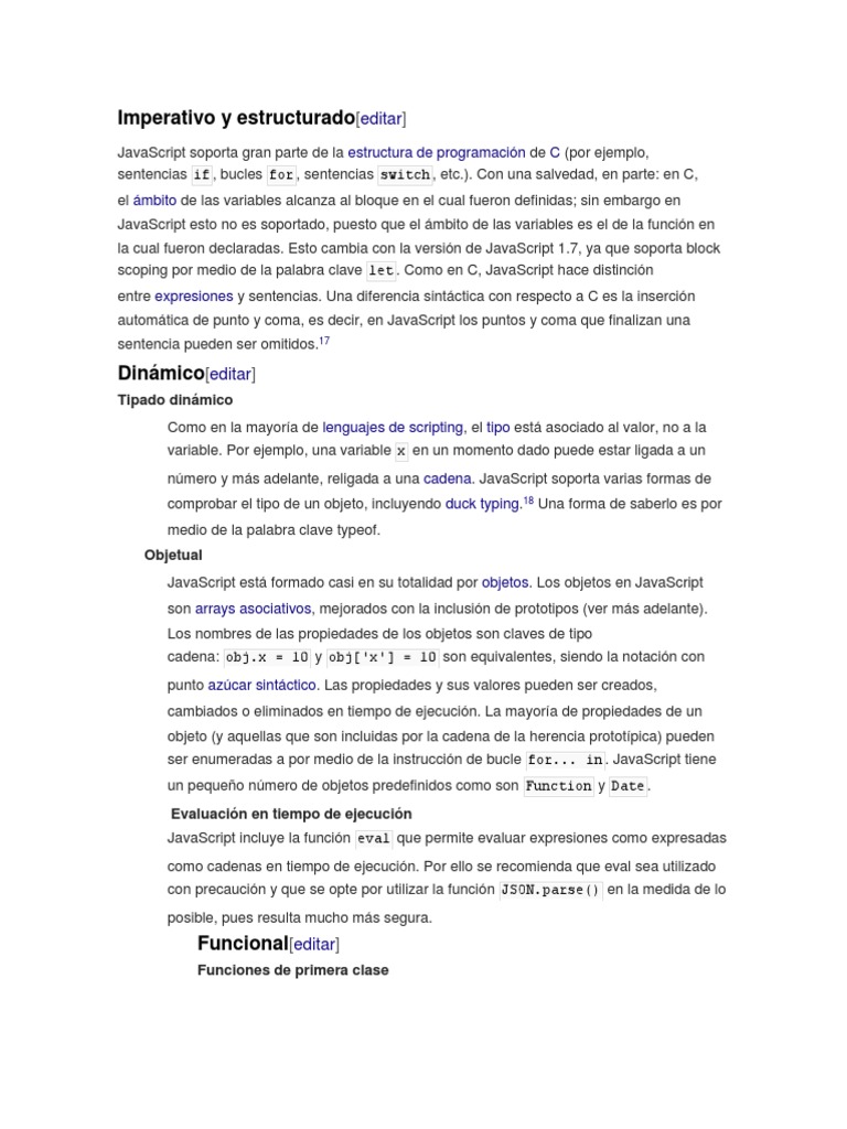 Caracteristicas de Javascript | PDF | Script Java | Clase (Programación informática)