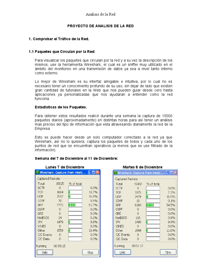 Proyecto de Monitoreo Con WireShark | PDF | Protocolos de internet | Red de computadoras