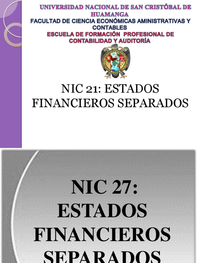 Nic 27 | PDF | normas internacionales de INFORMACION FINANCIERA | Economias