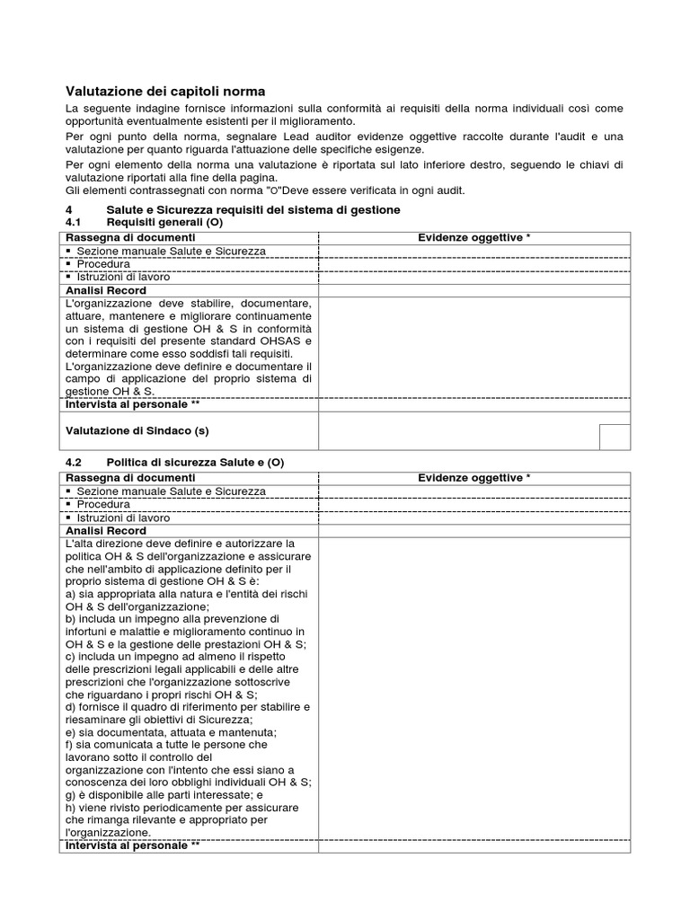 18001-Check List Tuv