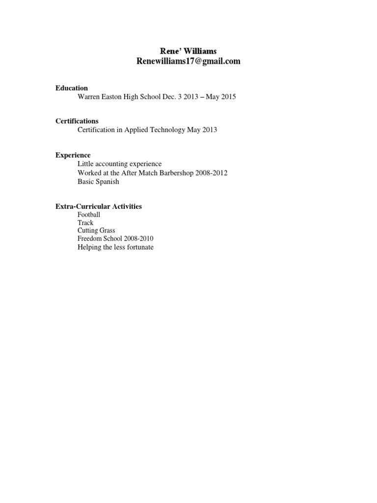 Entry-Level Job Seeker Profile | PDF