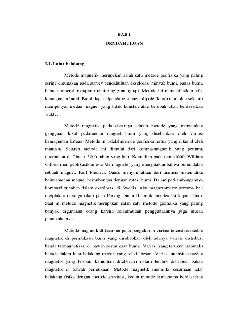 LAPORAN METODE Geomagnetik | PDF