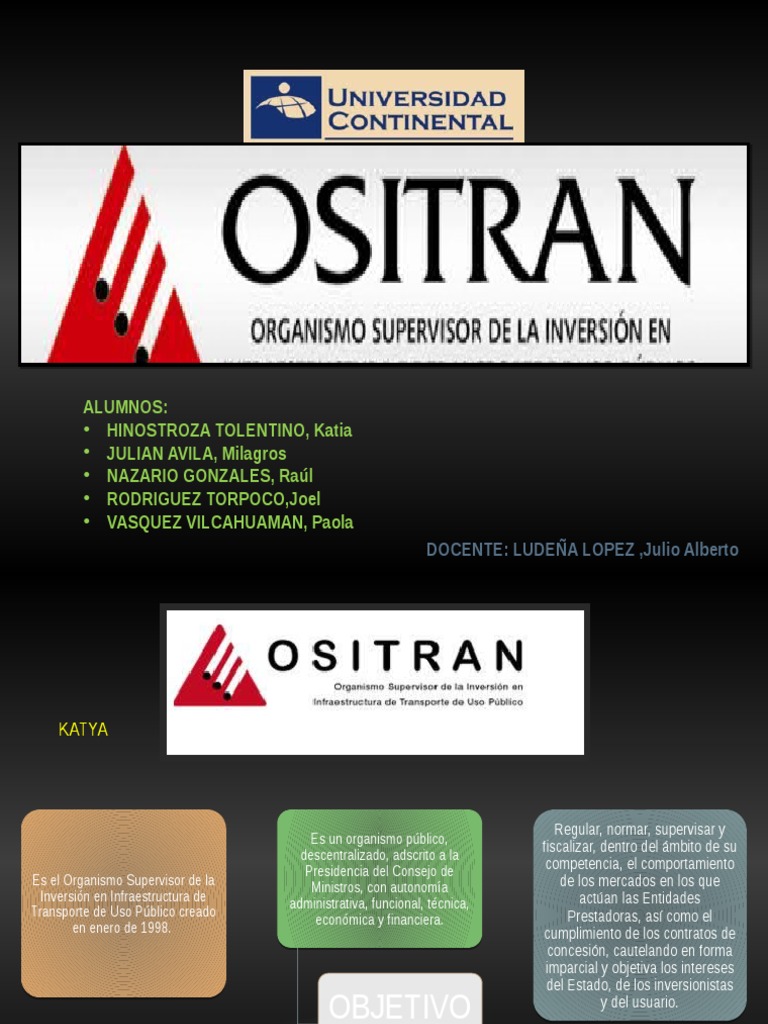OSITRAN | PDF | Regulación | Transporte
