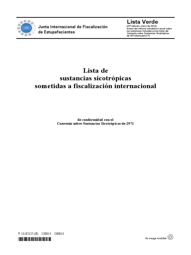 Actualización de la Lista Verde 2014 | PDF | Chiralidad (Química ...