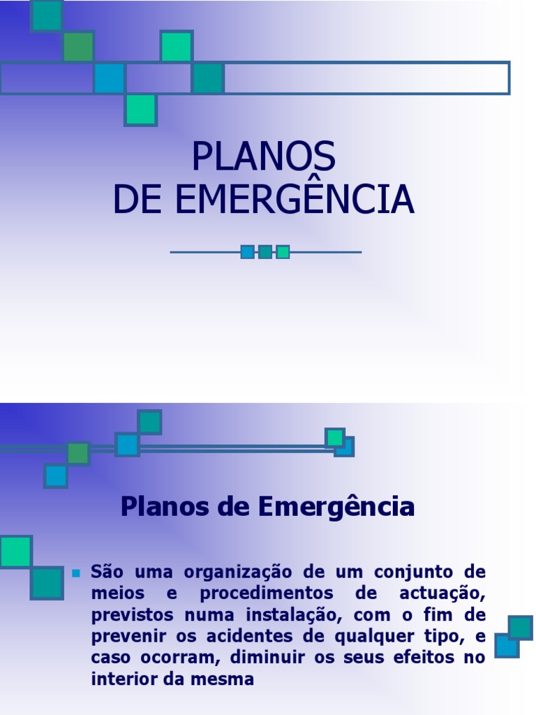 Planos de Emergência | Download grátis PDF | Emergência | Ambiente natural