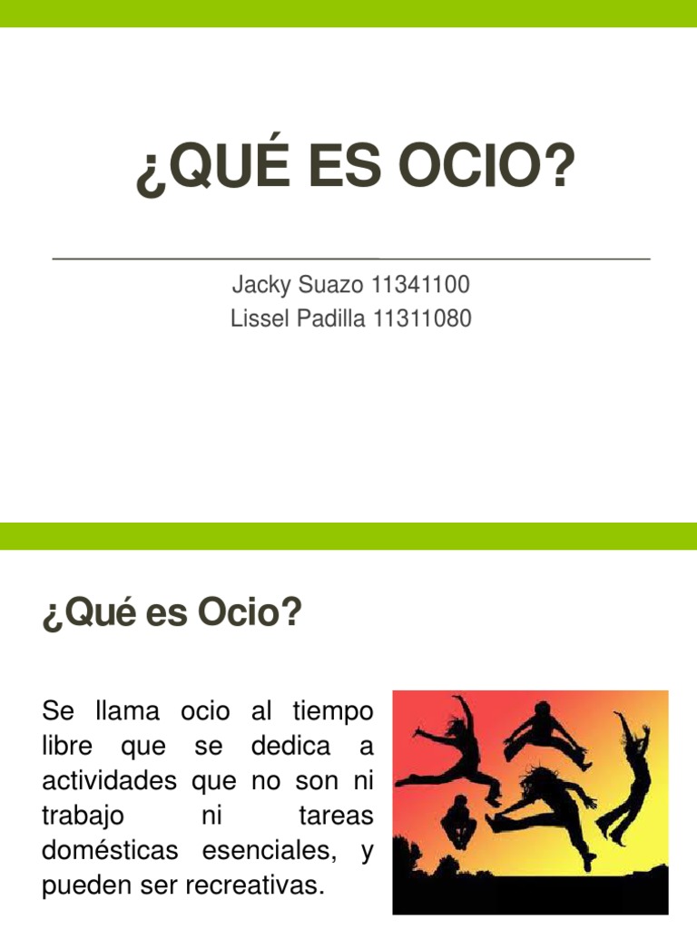 El Ocio | PDF | Ocio | Conceptos psicologicos