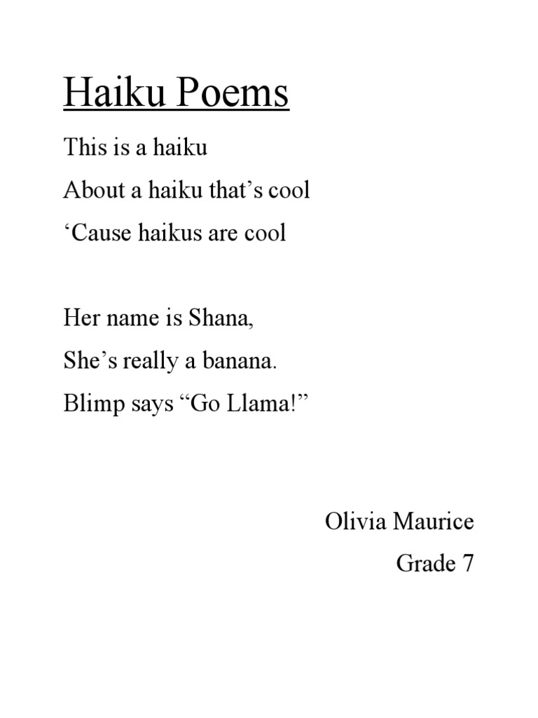 Haiku Poems | PDF Haiku Poems | PDF