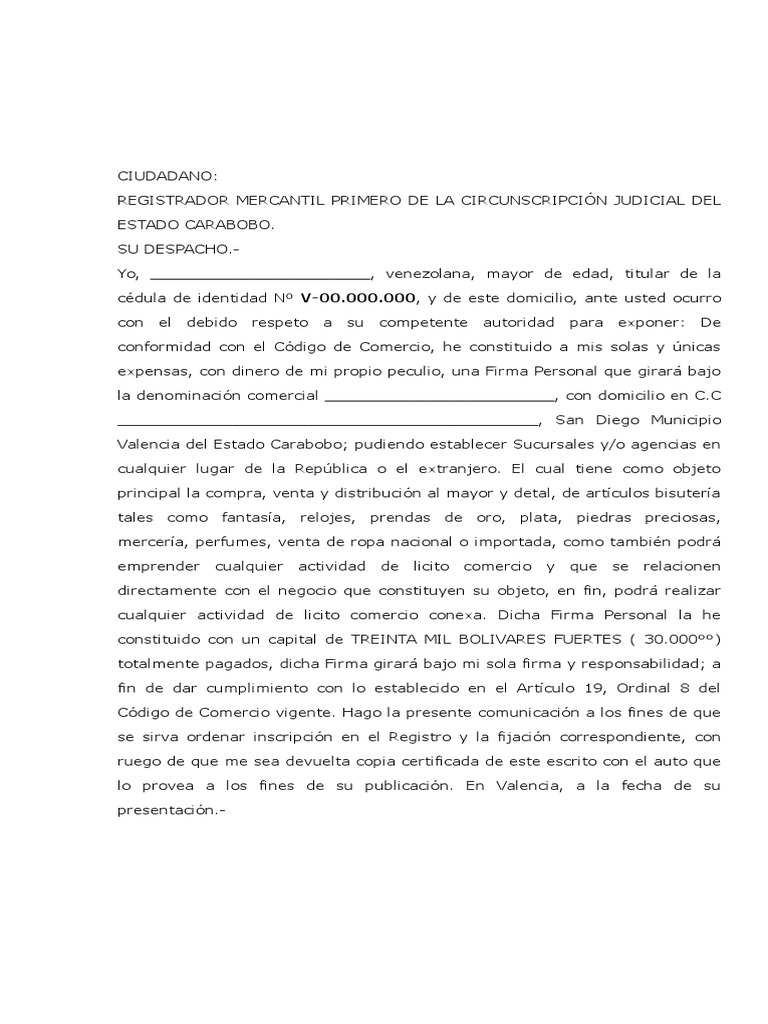 Modelo de Firma Personal