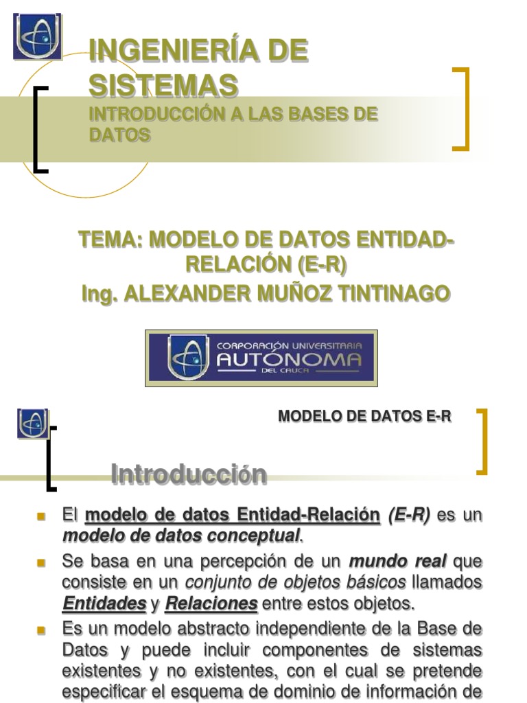 Modelo E-R | PDF | Teoría del modelo | Conjunto (Matemáticas)