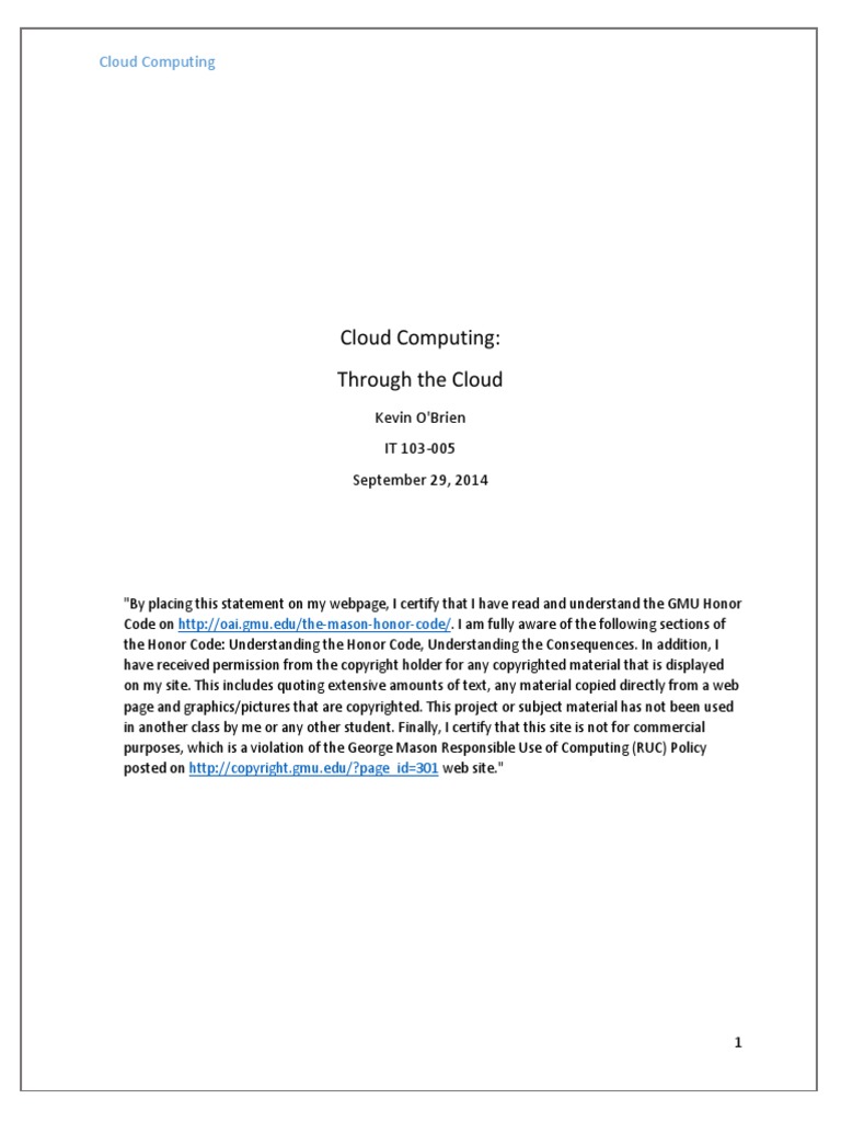 Cloud Computing Paper | PDF | Cloud Computing | Computer Security