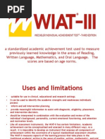 Overview of The WRAT 5 | PDF | Validity (Statistics) | Learning Disability