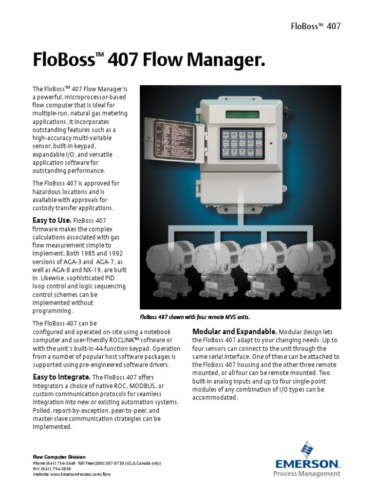 Computador de Vazão - Emerson - Floboss 407 Flow Manager | PDF ...