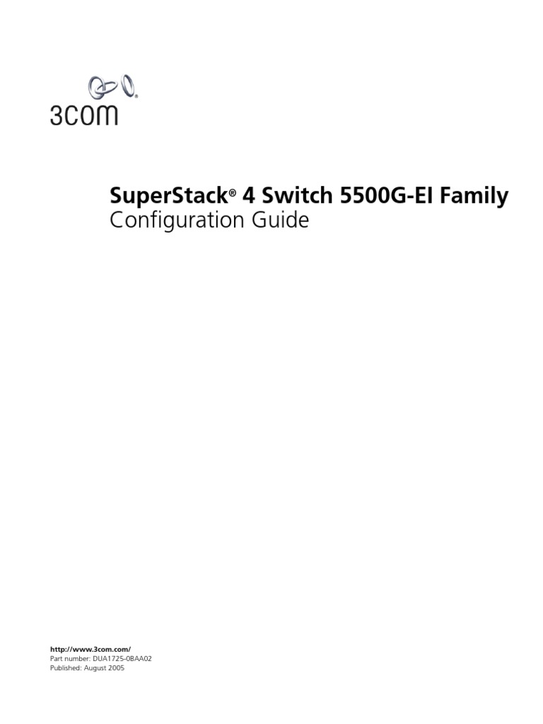 3com SuperStack 4 Switch 5500G-EI - Configuration Guide | PDF | Command ...