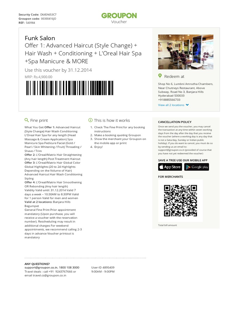 Used Groupon Voucher | PDF | Finance & Money Management