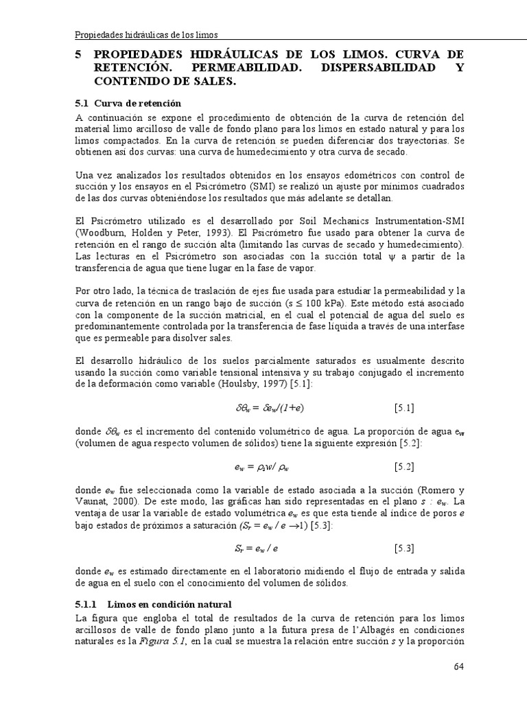 Propiedades Del Limo | PDF | Permeabilidad (Ciencias de la Tierra ...