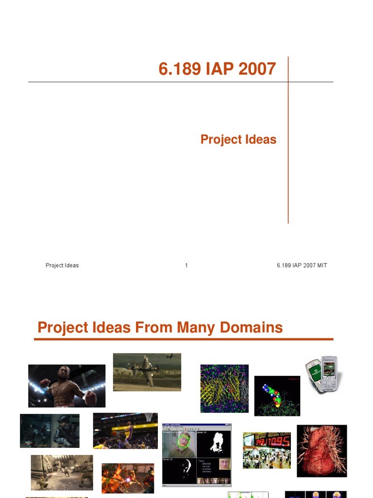 MIT 6.189 IAP 2007 Project Ideas | PDF | Art | Computers