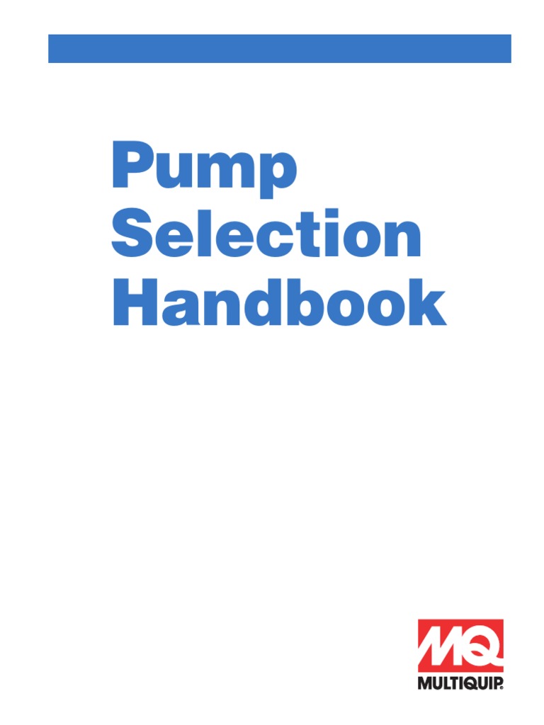 Pump Selection Handbook Pdf Pump Lift Force