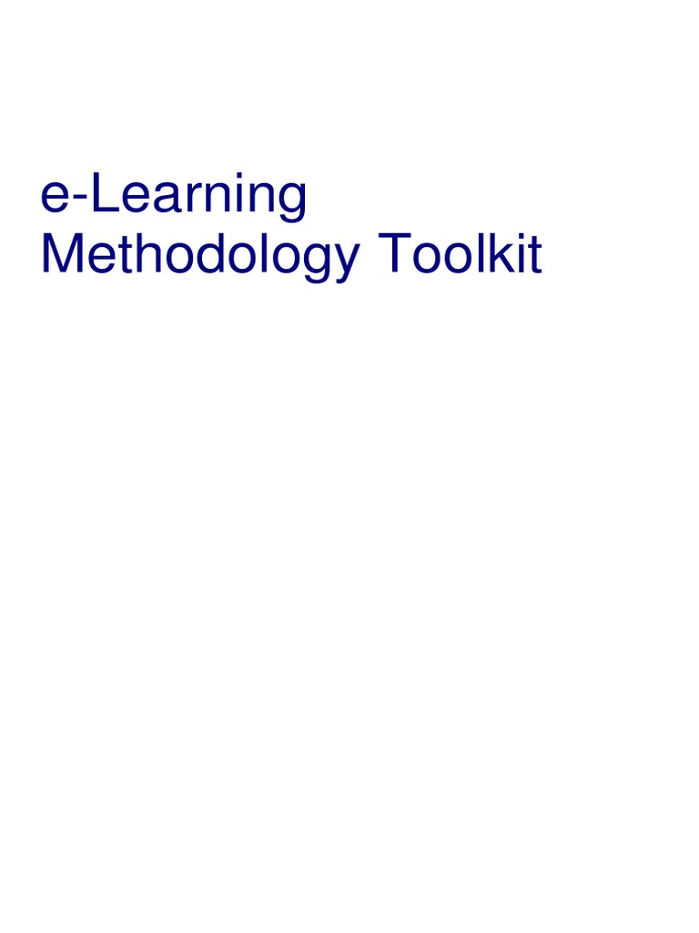 Elearning Methodology Toolkit | PDF | Educational Technology | Technical Communication
