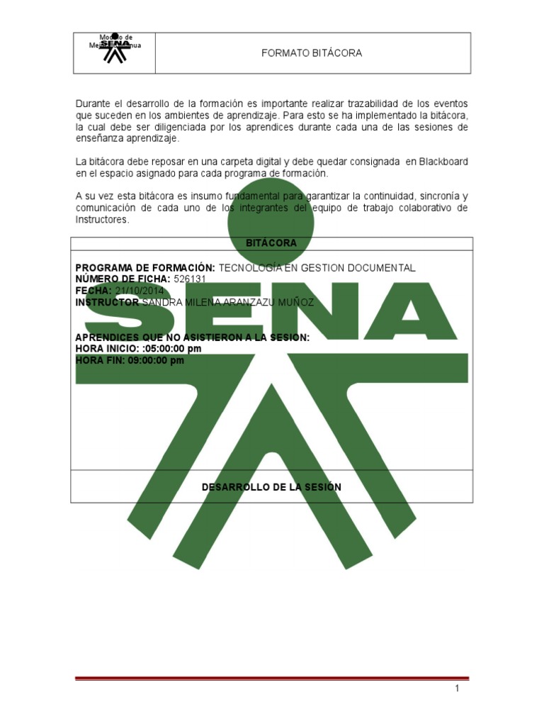 Bitacora. Sena | PDF | Science | Tecnología (general)
