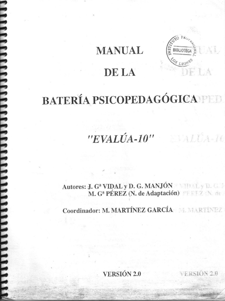 Manual Evalua 10 PDF | PDF