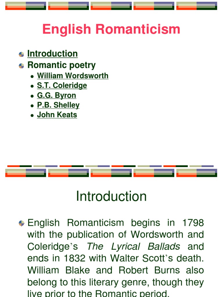 English Romanticism: Romantic Poetry | PDF | William Wordsworth ...