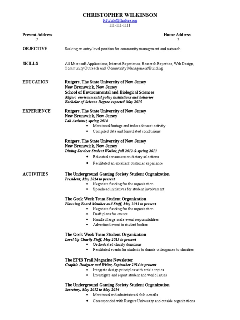 Fake Resume | PDF
