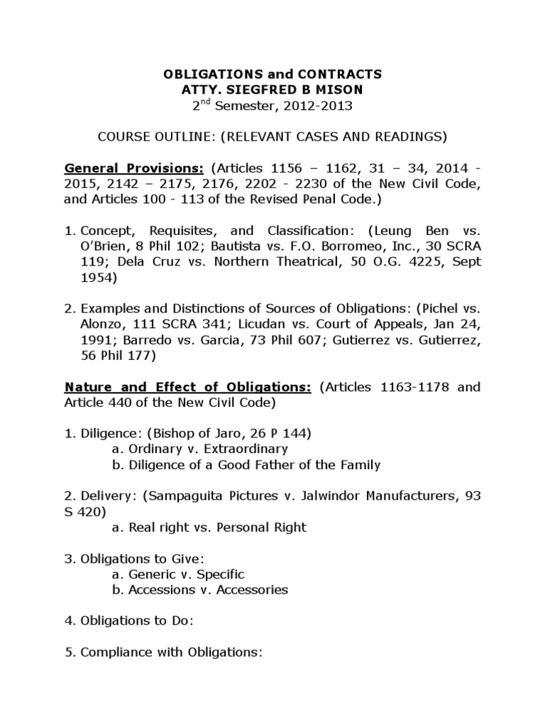 Oblicon Guide For Dummies | PDF | Private Law | Contract Law