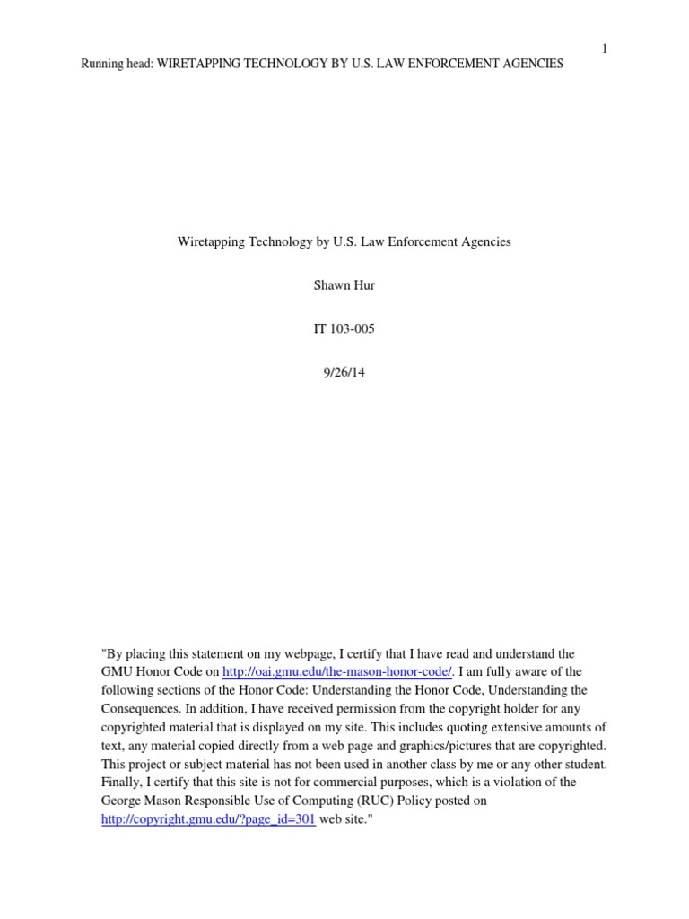 Wiretapping Technology | PDF | Telephone Tapping | Privacy