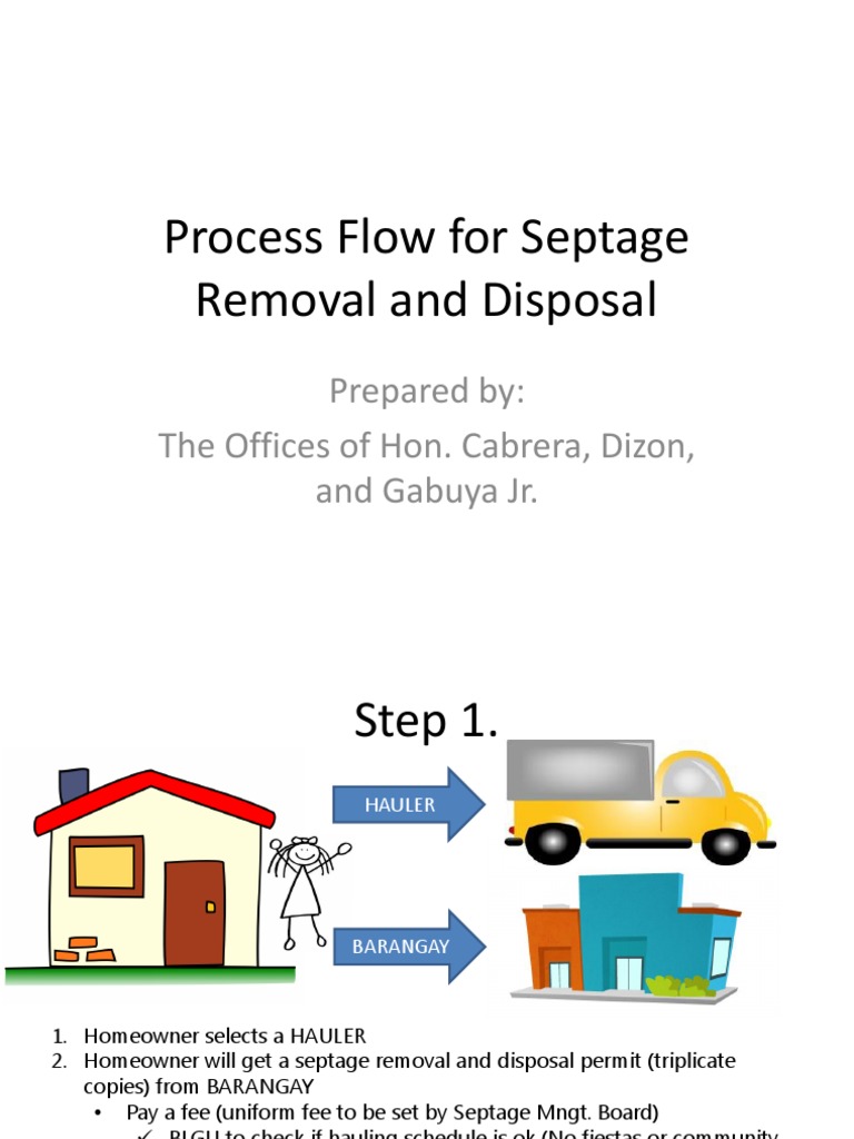 Process Flow For Septage Removal and Disposal | PDF