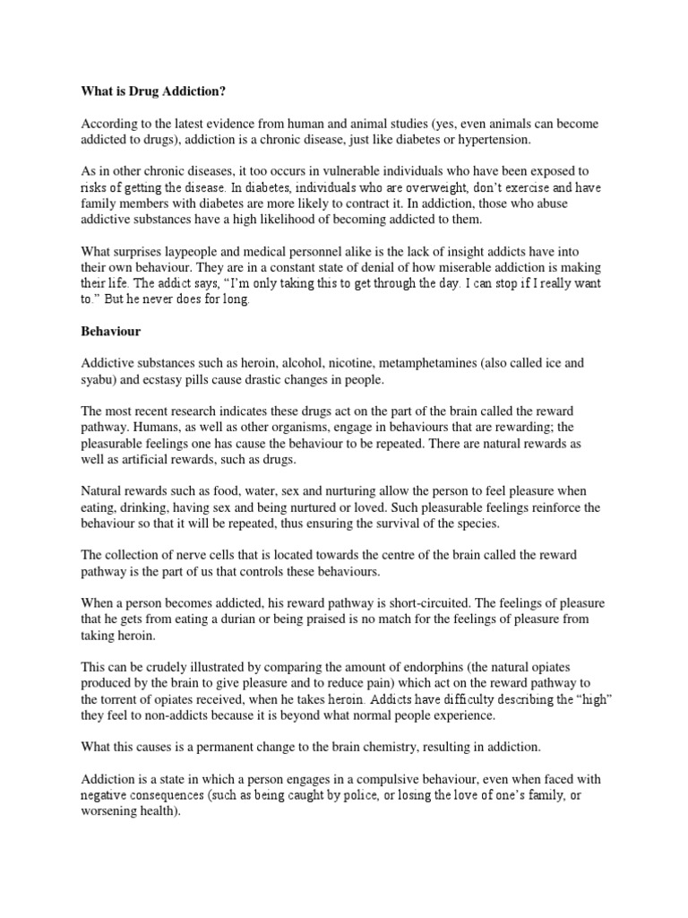 What Is Drug Addiction | PDF | Substance Abuse | Heroin