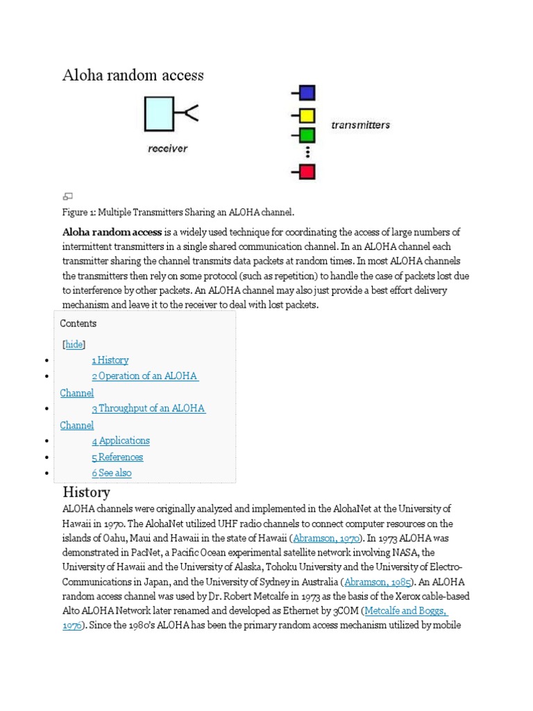 Aloha GSM Random Access | PDF | Code Division Multiple Access | Computer Network