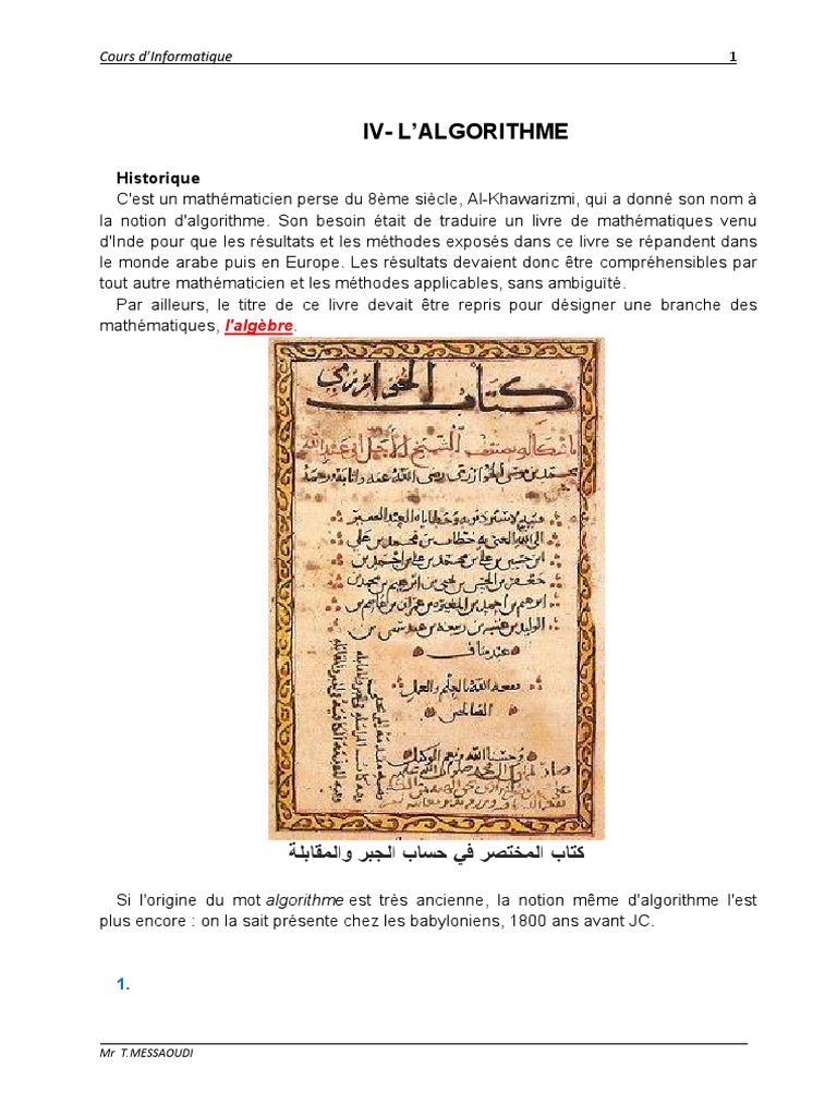 Introduction à l'Algorithmique | PDF | Programme informatique ...