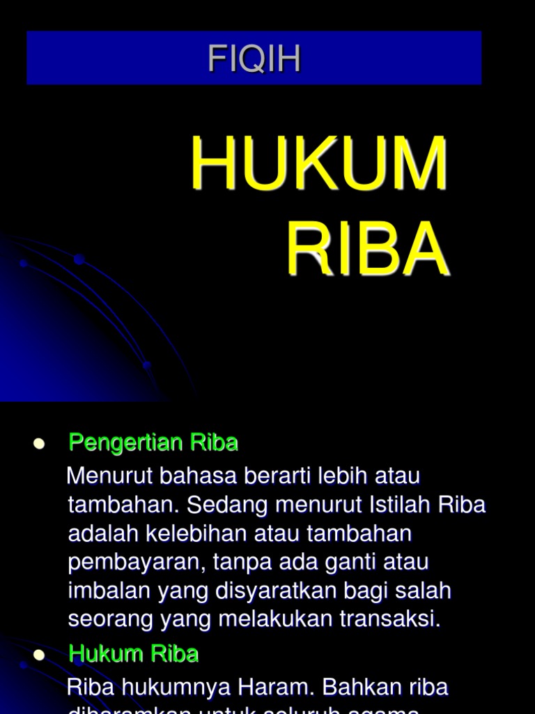 Fiqih 3 Riba | PDF