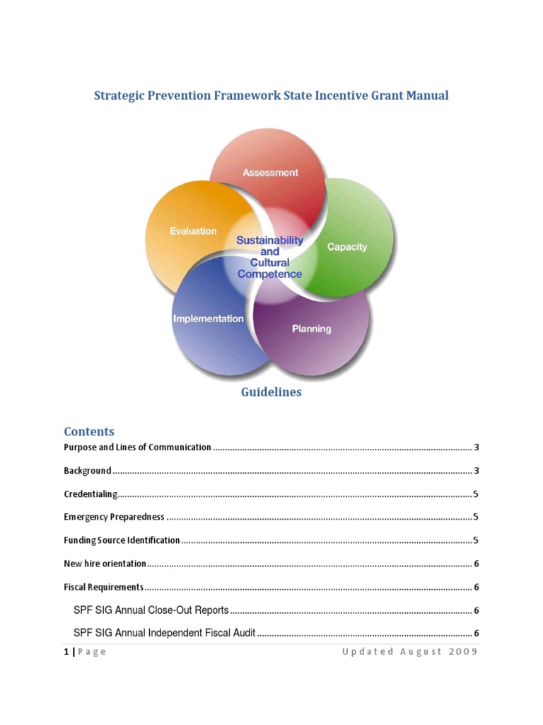 Strategic Prevention Framework State Incentive Grant Manual: Updated ...