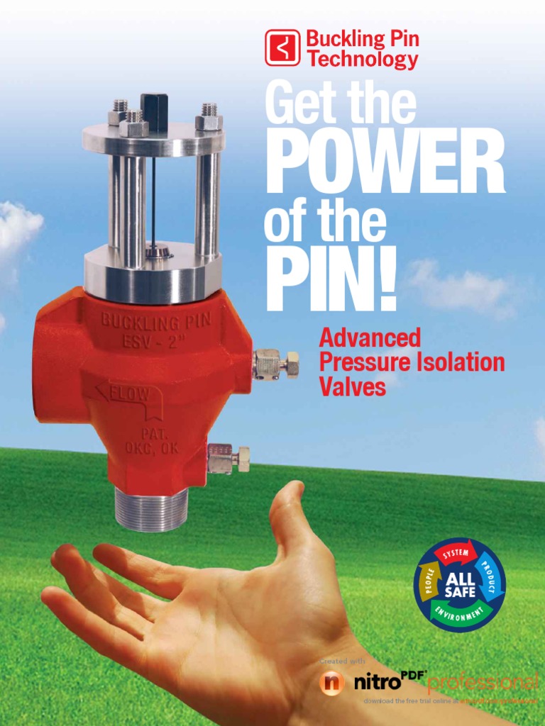 Buckling Pin Brochure | PDF | Buckling | Valve
