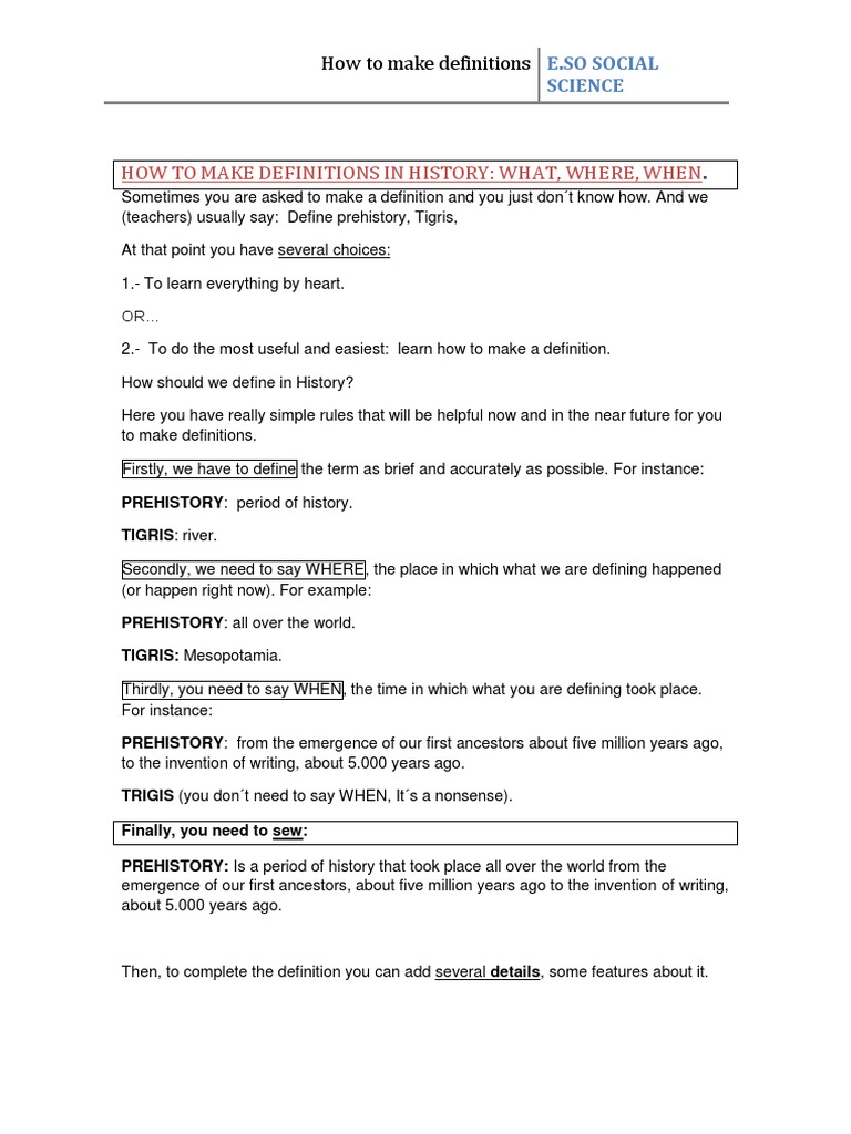 How To Make Definitions | PDF