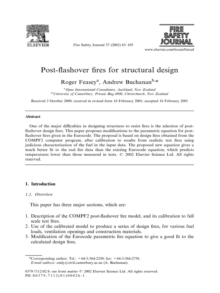 Post-Flashover Fires For Structural Design | PDF | Combustion | Heat ...