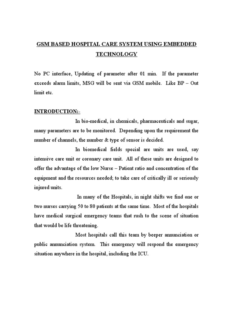 Flex Monitoring in Hospital Care System | PDF | Monitoring (Medicine ...