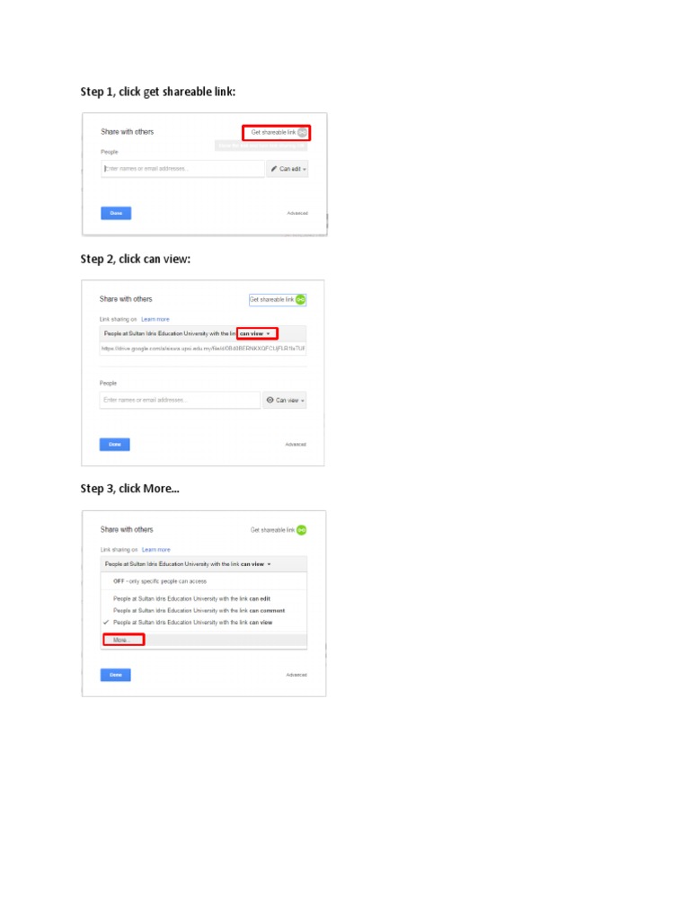 Create Shareable Google Drive Link | PDF