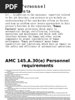 AMC4 145.A.30 (E) Personnel Requirements | PDF | Occupational Safety ...