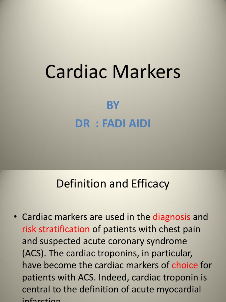 Cardiac Markers | PDF | Organ (Anatomy) | Medical Specialties