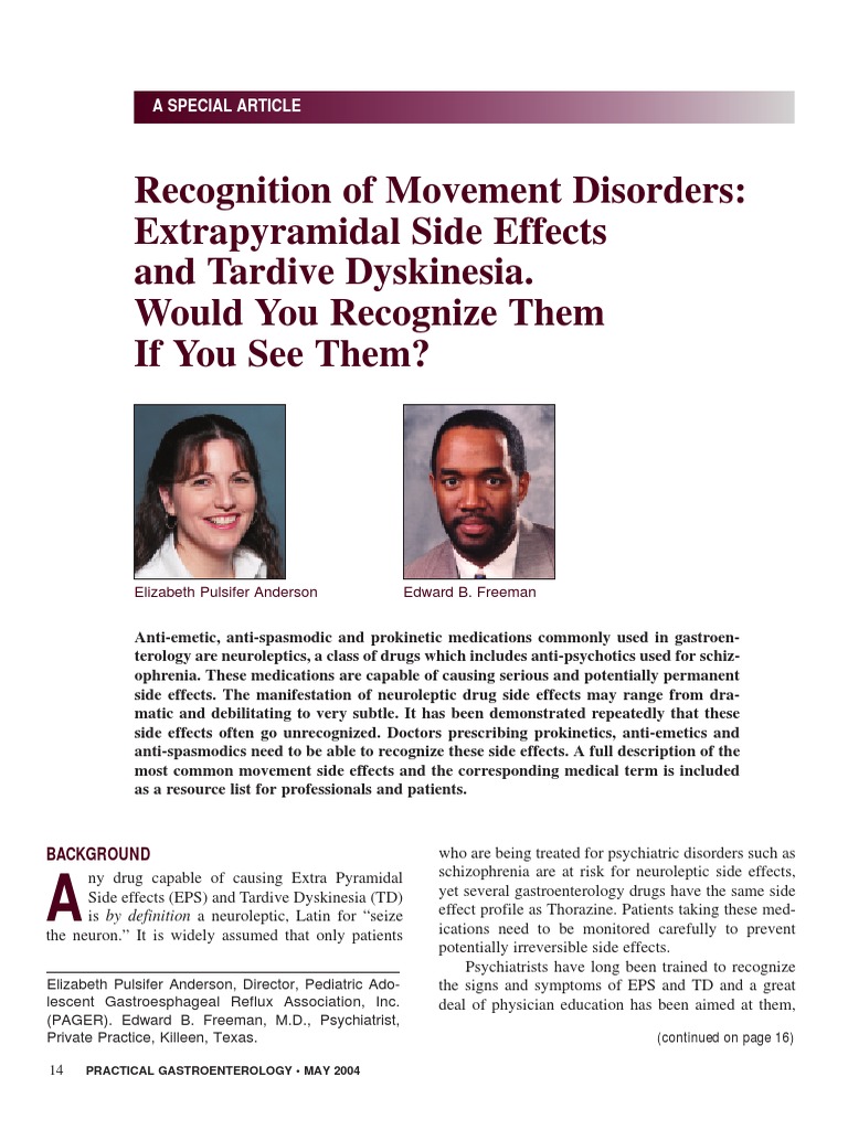 Recognizing EPS and Tardive Dyskinesia | PDF