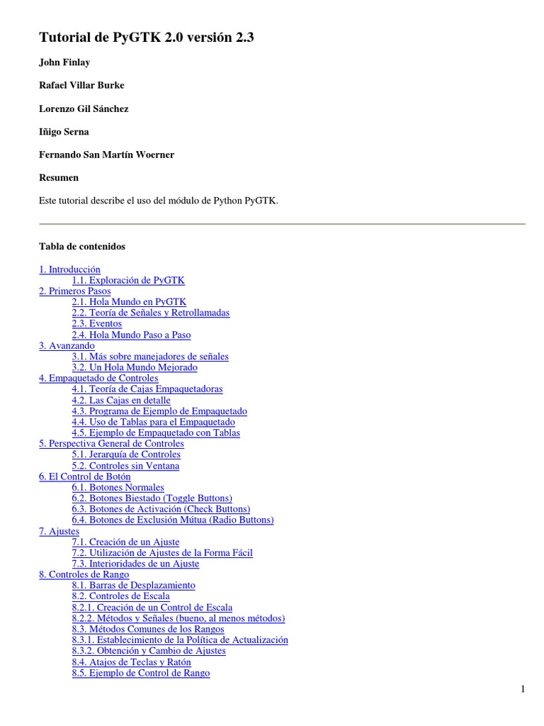 Python Y Gtk Pdf Python Lenguaje De Programación Programa De Computadora