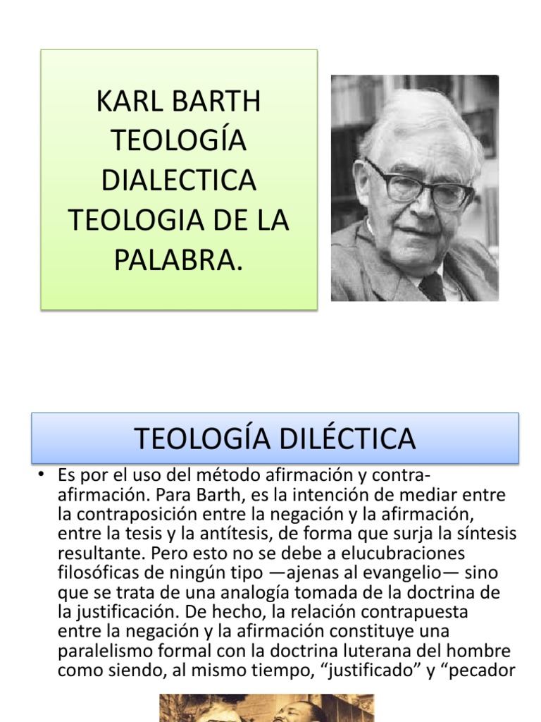 Teología Dialéctica de Karl Barth | PDF | La resurrección de Jesús ...