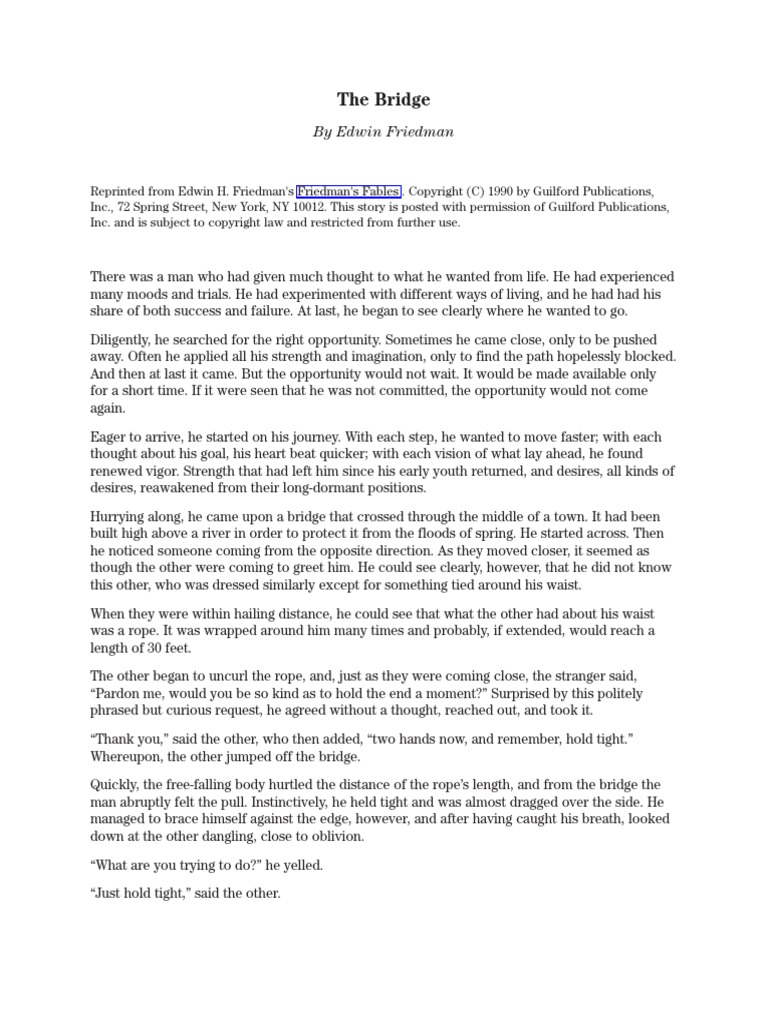 The Bridge Short Story | PDF