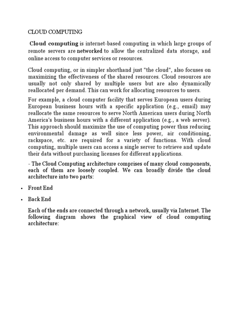 Understanding Cloud Computing Basics | PDF