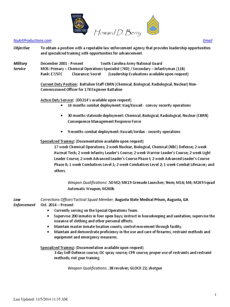 Weebly Resume | PDF | Cbrn Defense | Military