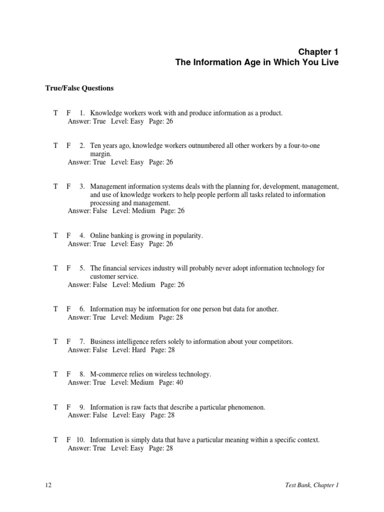 Chap01 (Answers) PDF | PDF | Input/Output | Information System